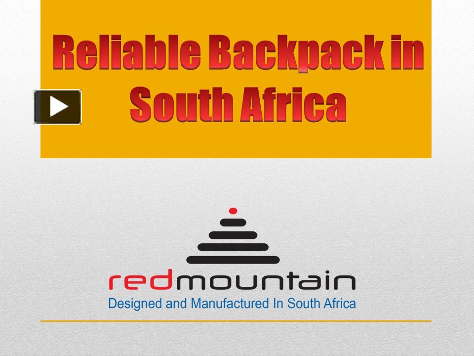 PPT – Reliable Backpack in South Africa PowerPoint presentation | free ...