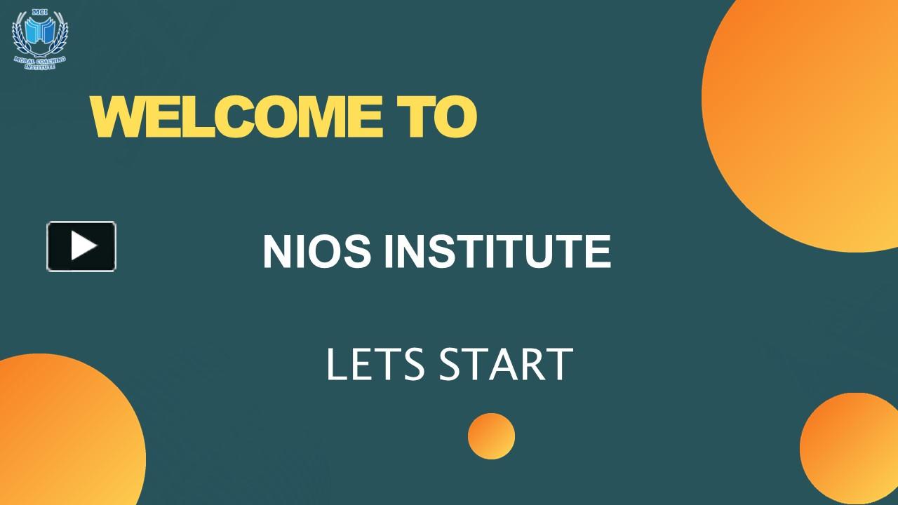 nios institute in rohini presentation | free to download