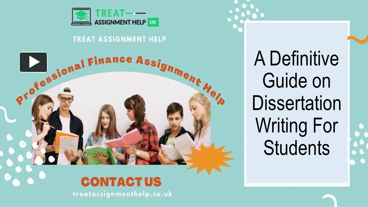 PPT – A Definitive Guide on Dissertation Writing For Students ...