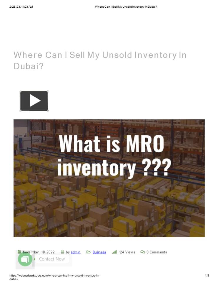 PPT – Where Can I Sell My Unsold Inventory In Dubai? PowerPoint ...