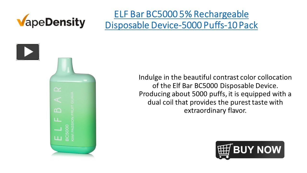 ELF Bar BC5000 5% Rechargeable Disposable Device-5000 Puffs-10 Pack ...