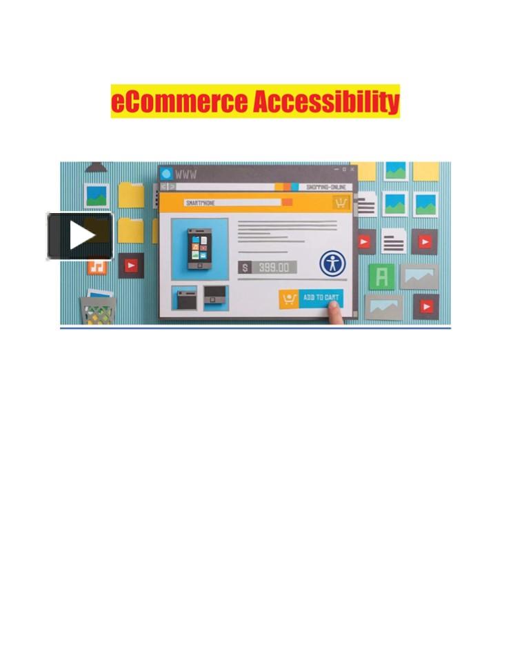 eCommerce Accessibility presentation | free to download