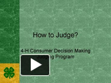 How to Judge presentation | free to view