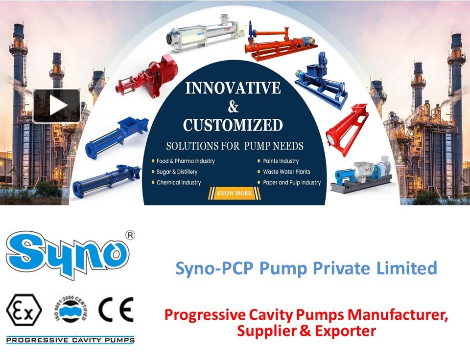 Progressive Cavity Pumps Manufacturer presentation | free to download