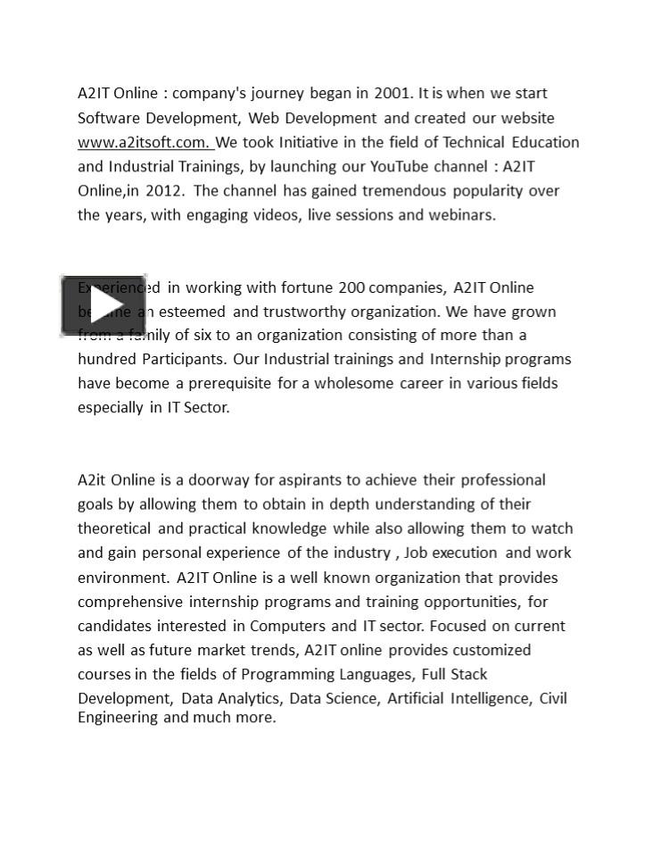 PPT – A2IT Best Industrial Training Company in Mohali Chandigarh ...