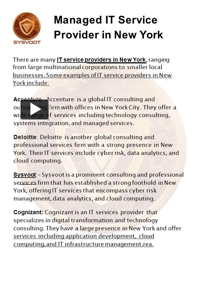 PPT – Managed IT Service Provider in New York PowerPoint presentation ...