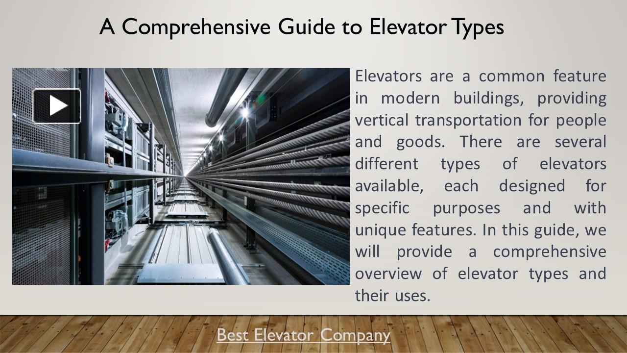 Smart elevator presentation | free to download