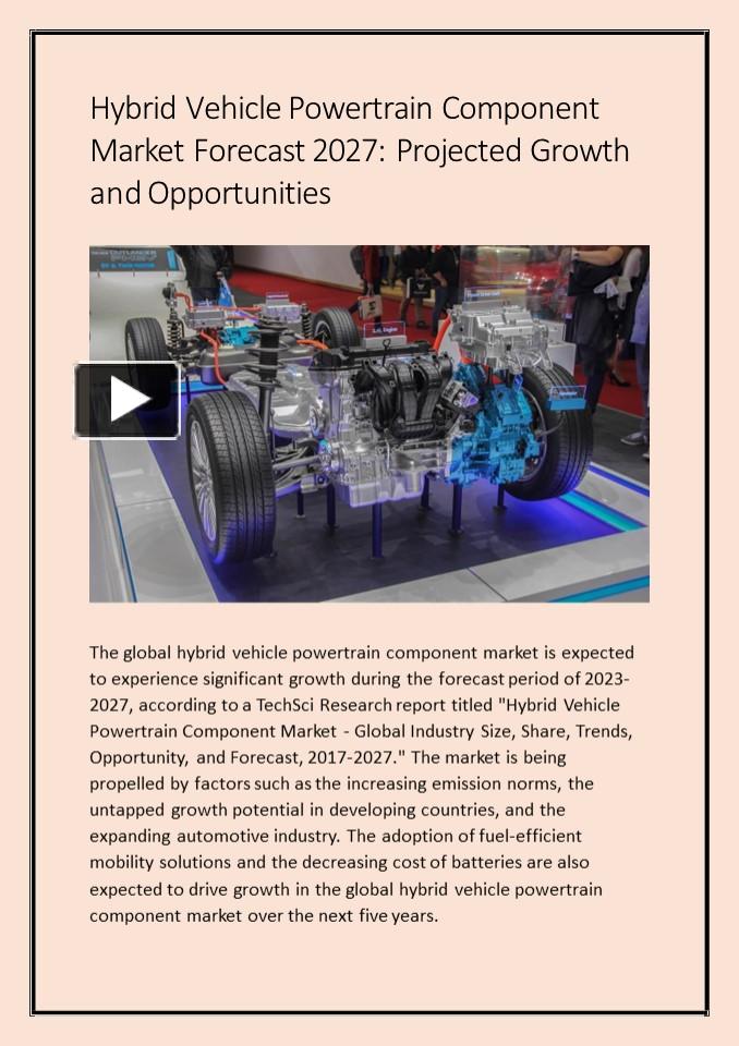 Hybrid Vehicle Powertrain Component Market 2018-2027: Trends ...