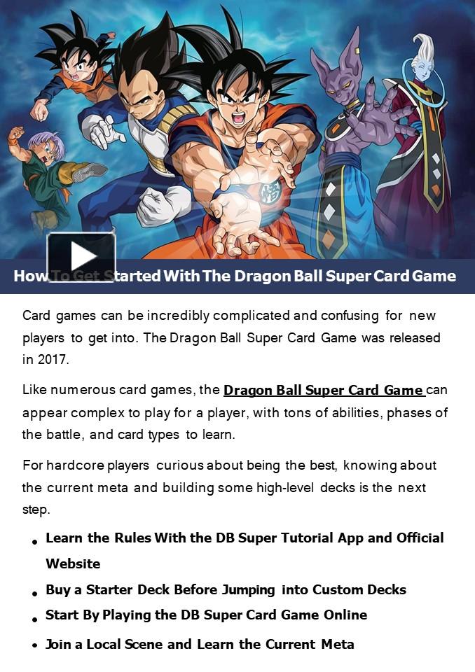 How To Get Started With The Dragon Ball Super Card Game presentation ...