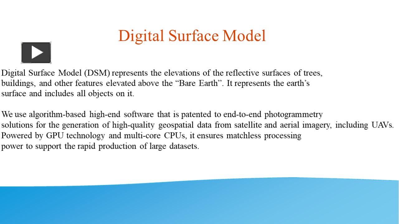 Digital Surface Model presentation | free to download