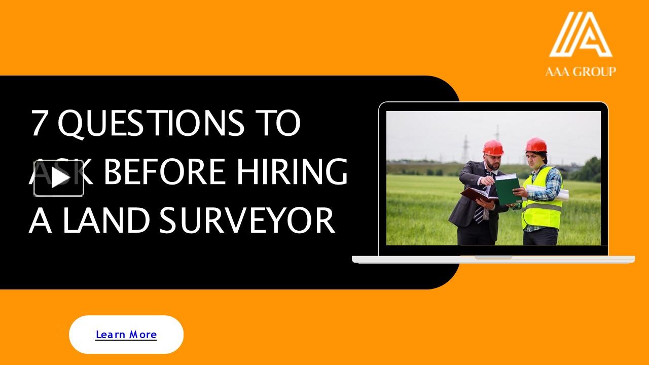 PPT – Hire Top Land Surveyor in NY | AAA Group PowerPoint presentation ...