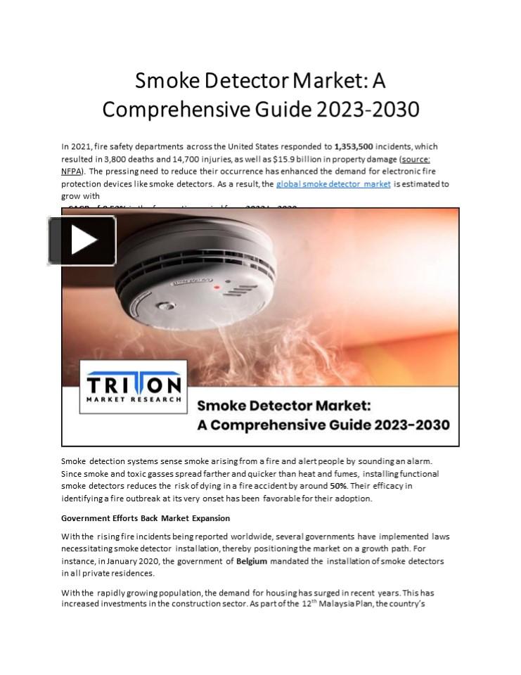 PPT – Smoke Detector Market: A Comprehensive Guide 2023-2030 PowerPoint ...
