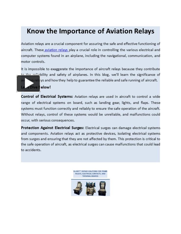 PPT – Know the Importance of Aviation Relays PowerPoint presentation ...
