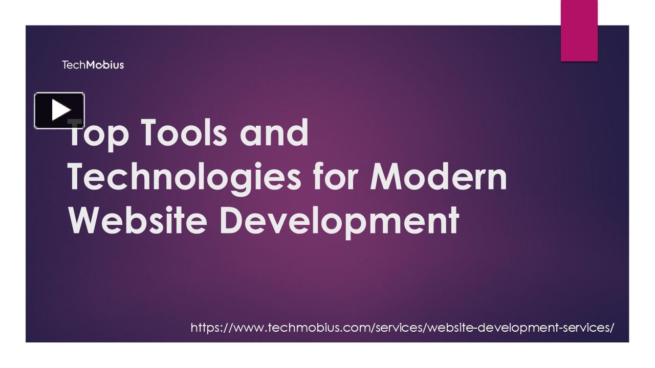 Top Tools and Technologies for Modern Website Development presentation ...
