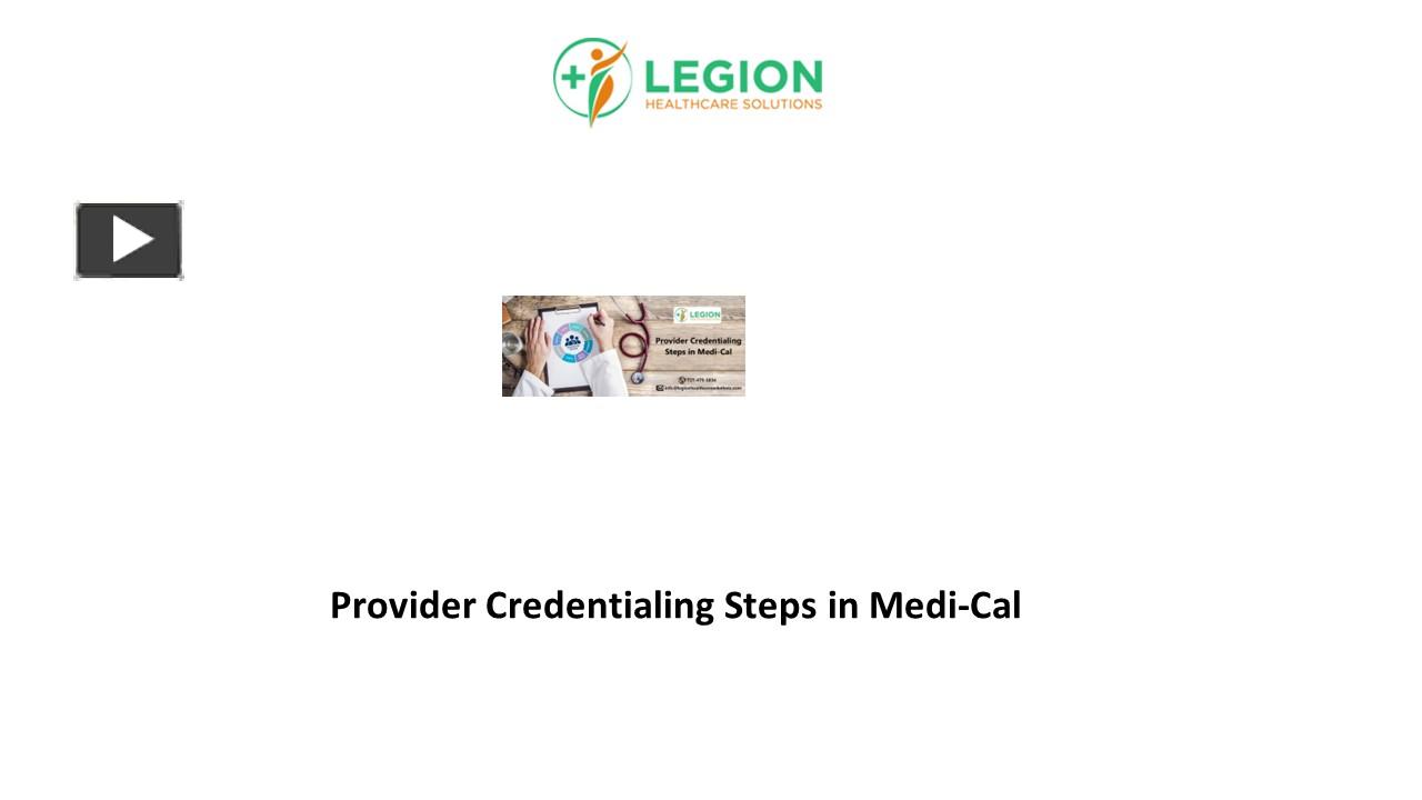 PPT – Provider Credentialing Steps in Medi-Cal PowerPoint presentation ...