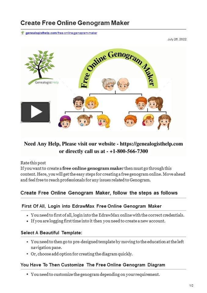 Free Online Genogram Maker presentation | free to download