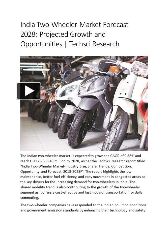 PPT – India Two-Wheeler Market 2028: Future Growth and Opportunities ...