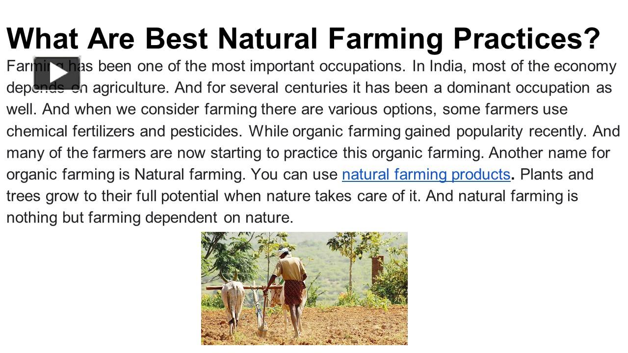 What Are Best Natural Farming Practices? presentation | free to download