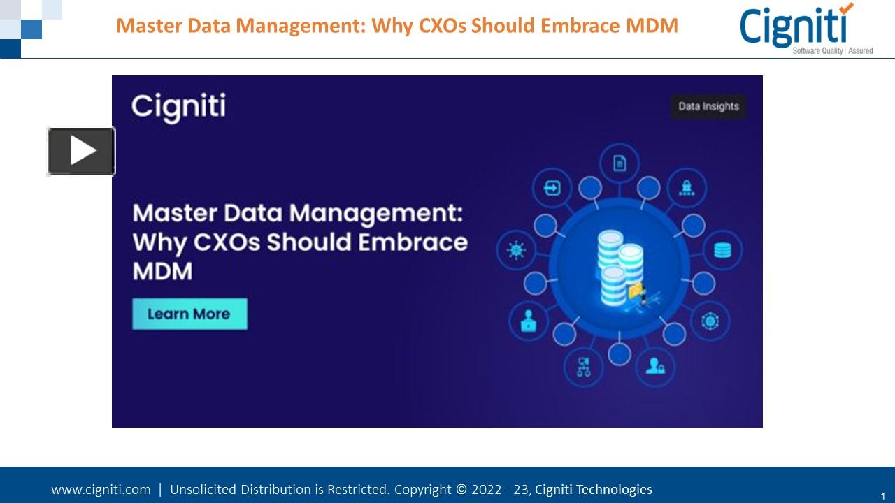 PPT – Master Data Management: Why CXOs Should Embrace MDM PowerPoint ...