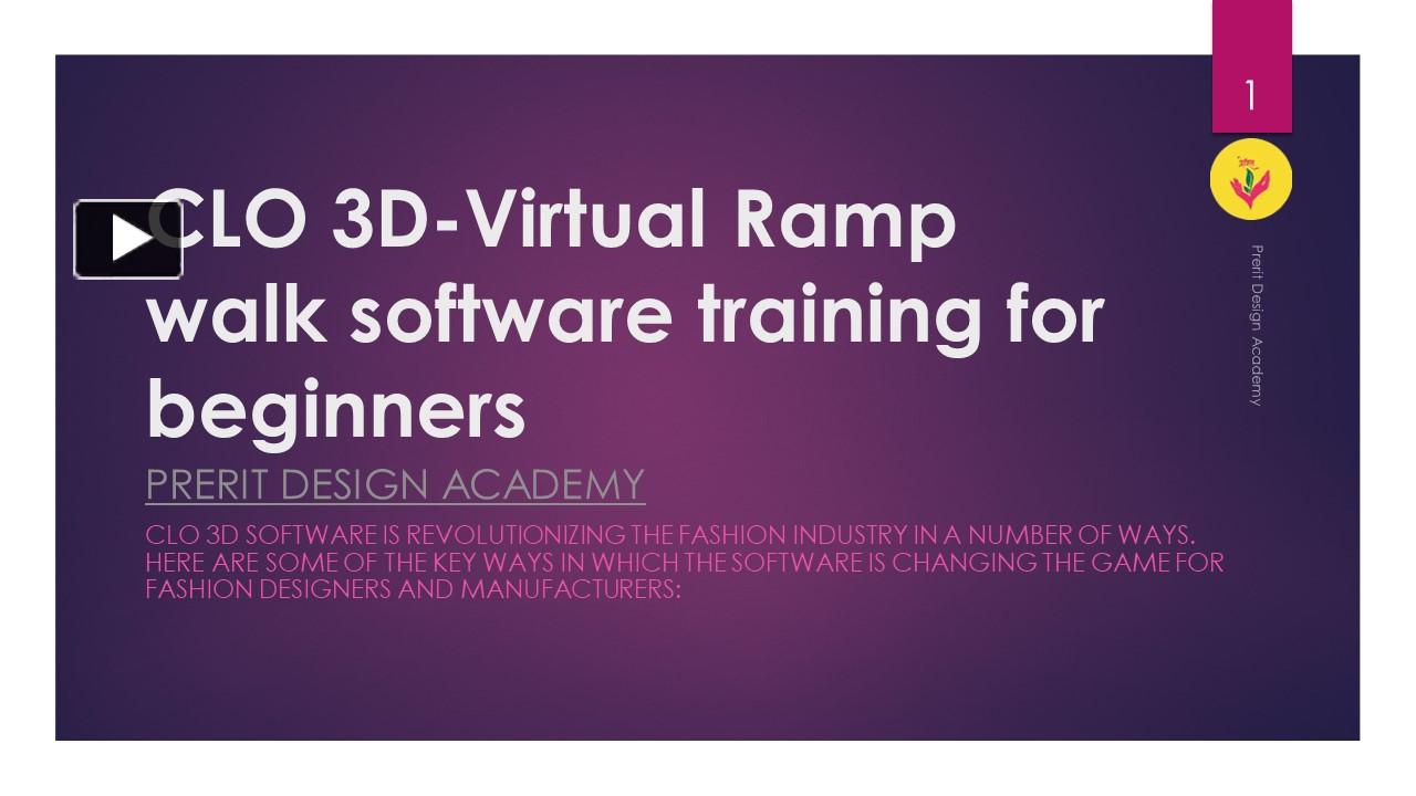 Clo 3D - Virtual Ramp walk | Prerit.org presentation | free to download