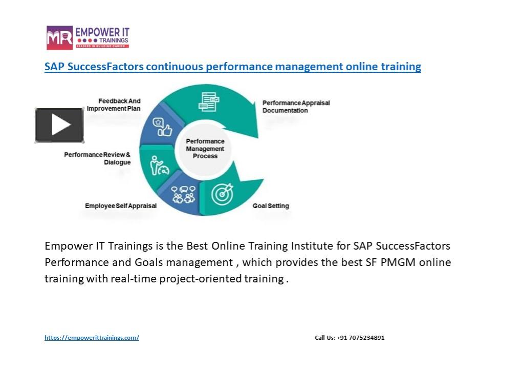SAP Success Factors Performance and Goal Management Online training ...