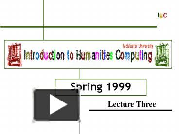 Introduction to Humanities Computing presentation | free to download