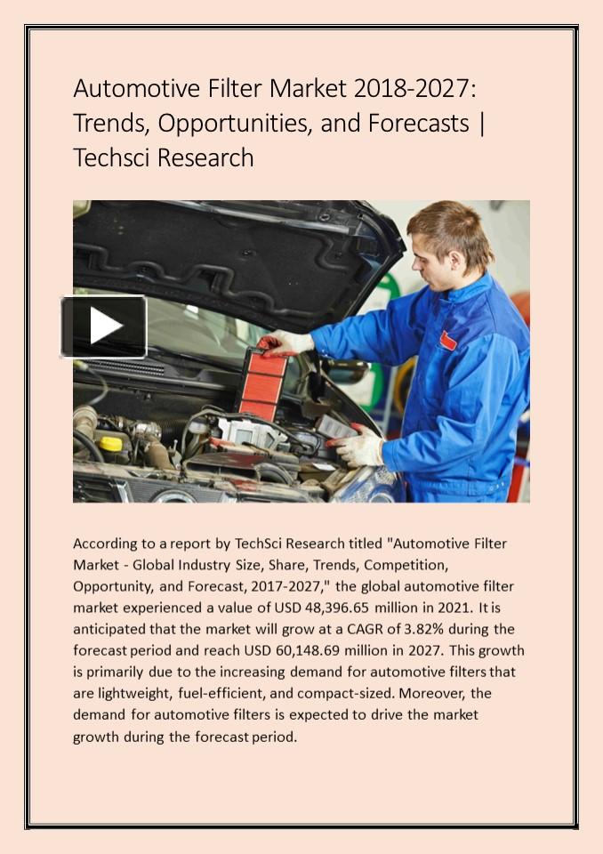 PPT – Automotive Filter Market: Predicted Rapid Growth with Trends ...