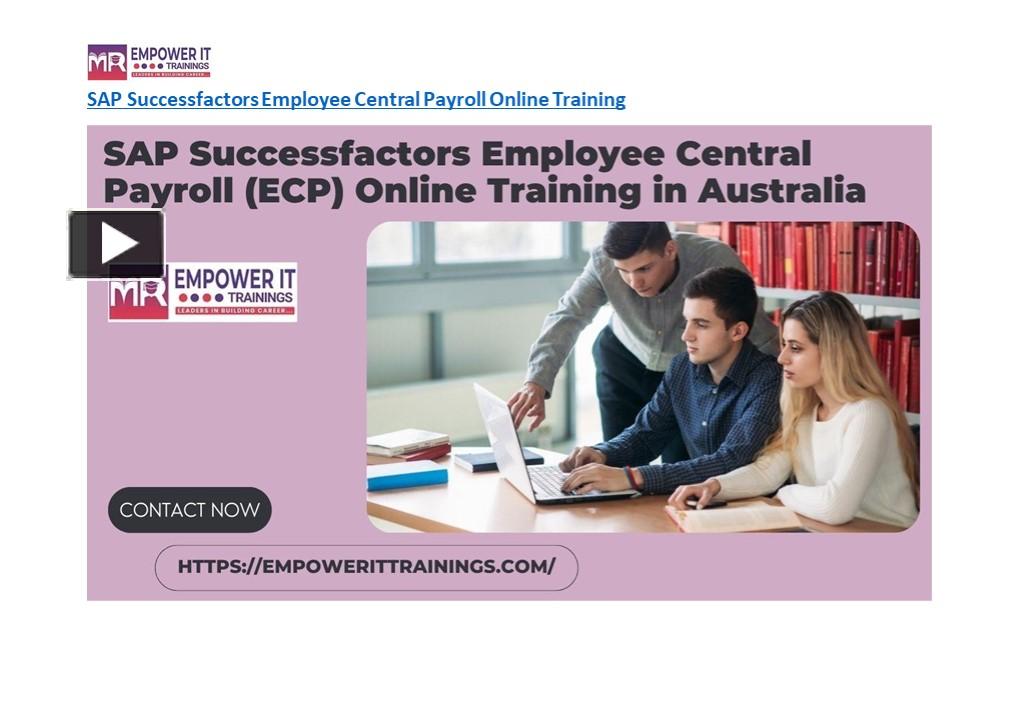 Sap SuccessFactors Employee Central Payroll training presentation ...