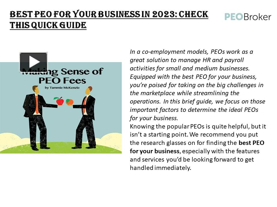 Best PEO for Your Business in 2023: Check This Quick Guide presentation ...