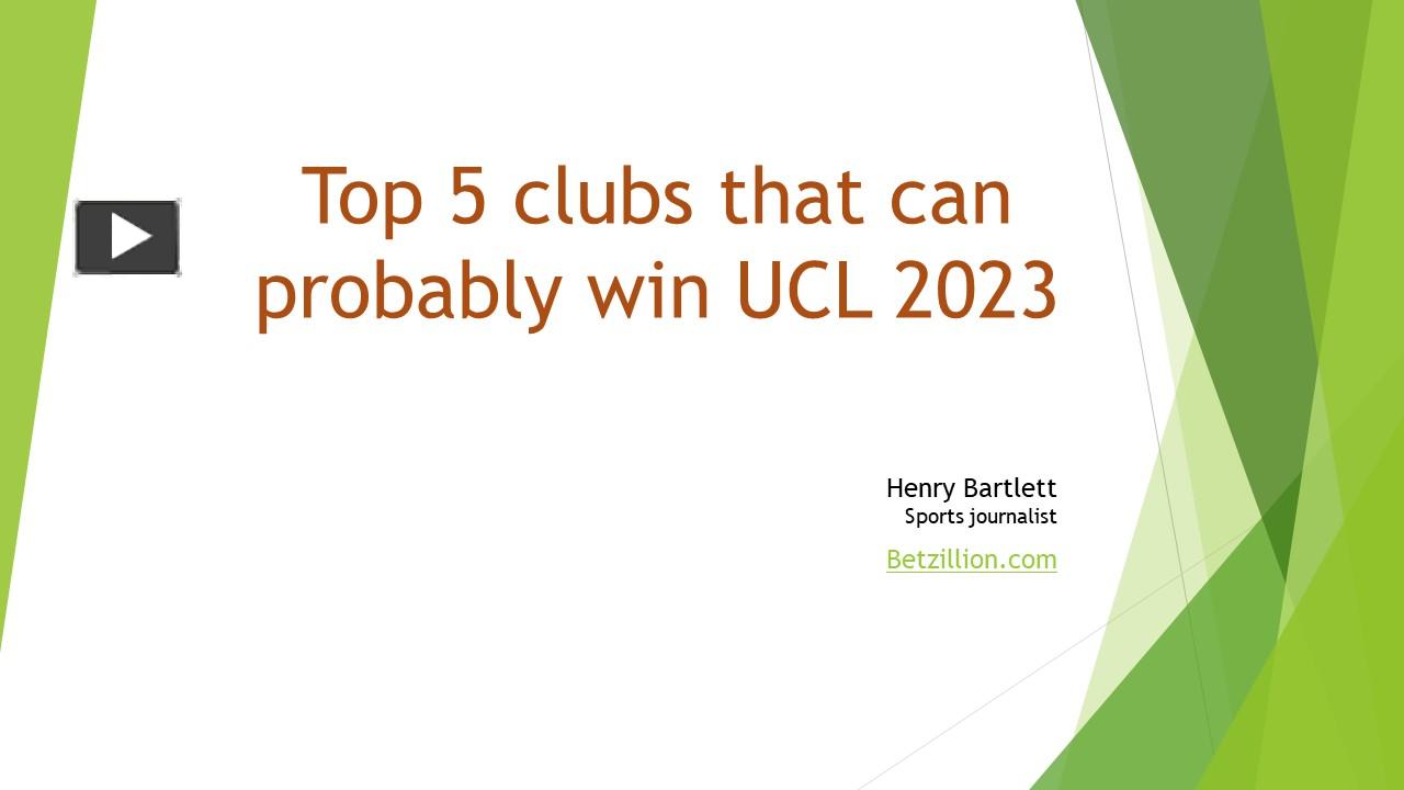 TOP 5 UCL clubs presentation | free to download