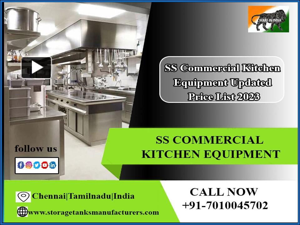 SS Commercial Kitchen Equipment Chennai, Bangalore, Trichy, Tirupati ...