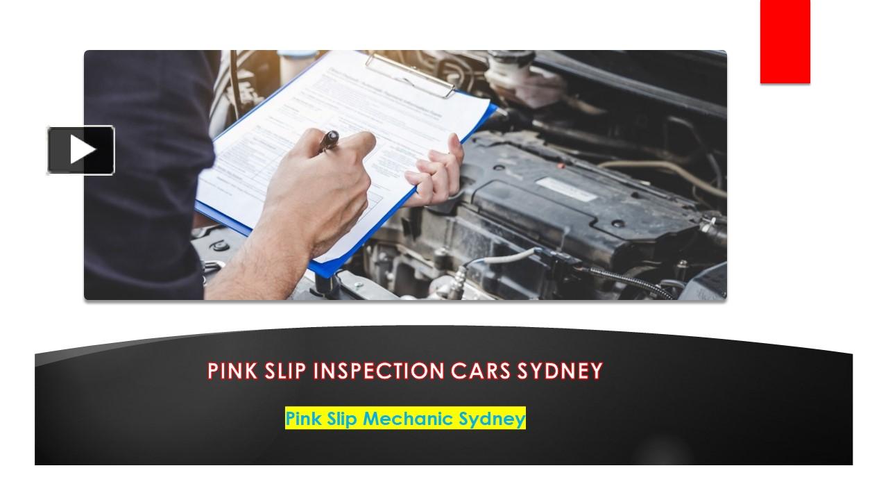 Pink Slip Inspection Cars Sydney - Pink Slip Checklist presentation ...
