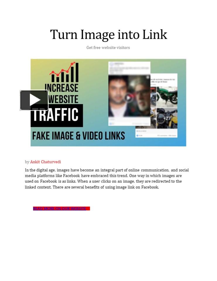 Turn image into link presentation | free to download