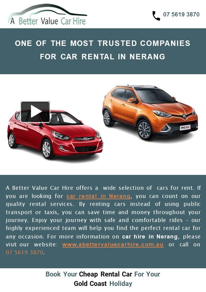 One of the most trusted companies for car rental in Nerang presentation ...