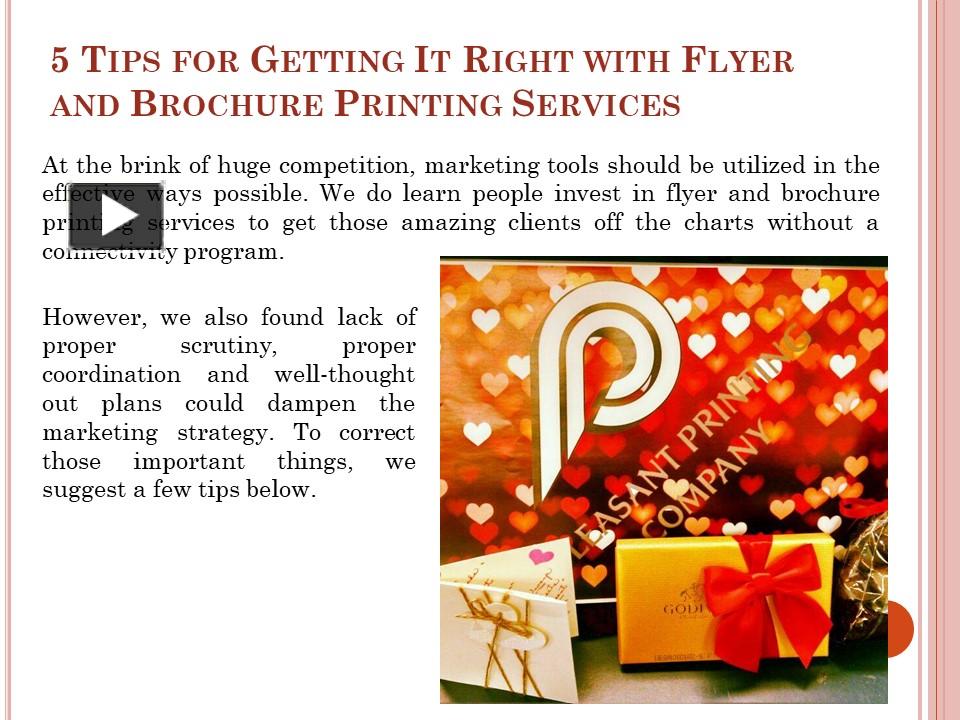 PPT – 5 Tips for Getting It Right with Flyer and Brochure Printing ...