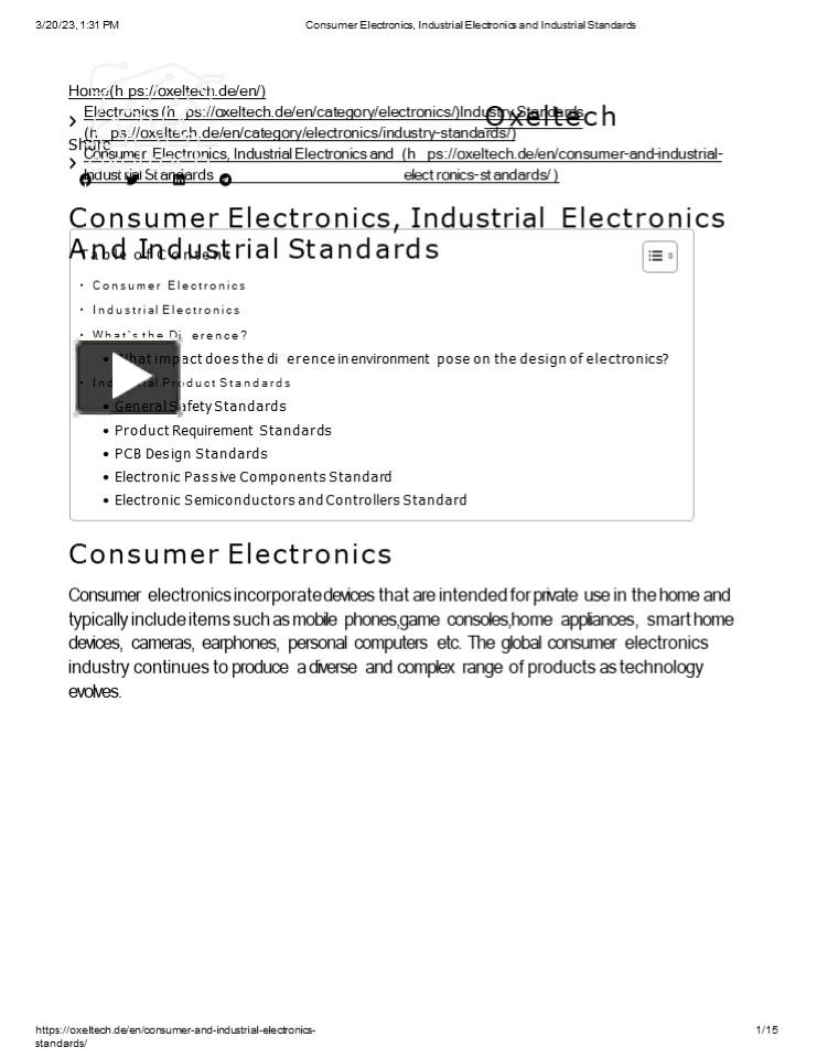 PPT – Consumer Electronics, Industrial Electronics And Industrial ...
