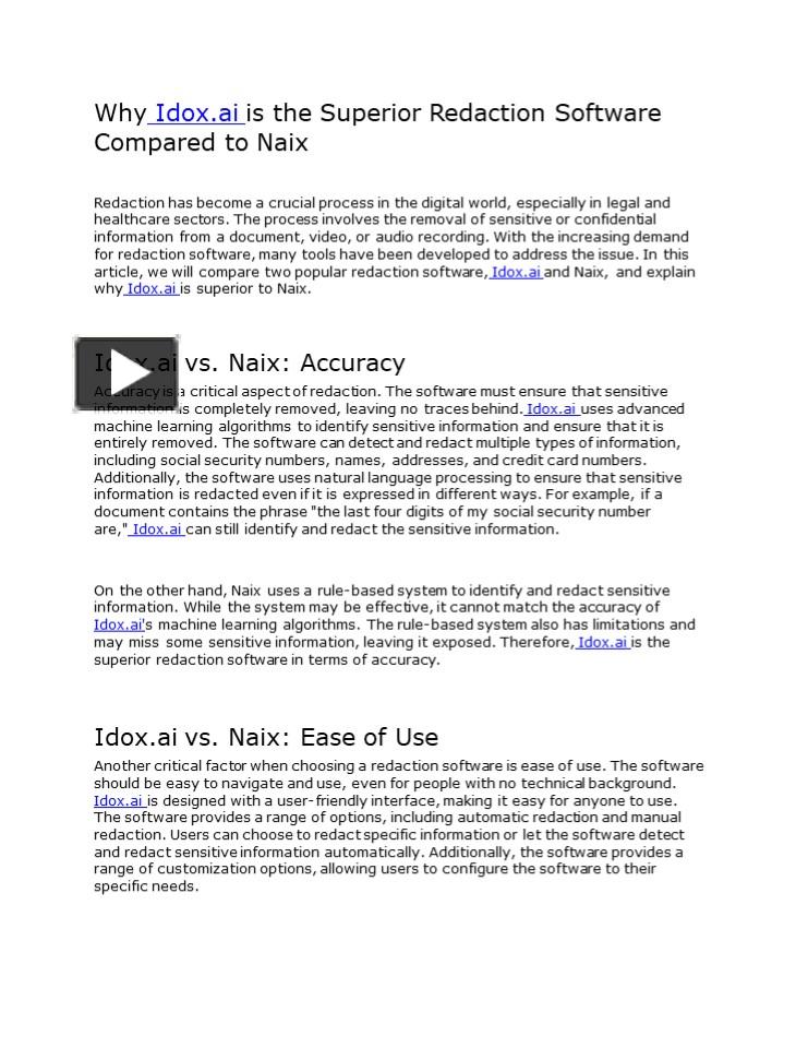 PPT – Redaction Software Review PowerPoint presentation | free to ...