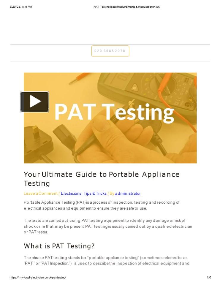 Your Ultimate Guide to Portable Appliance Testing presentation | free ...