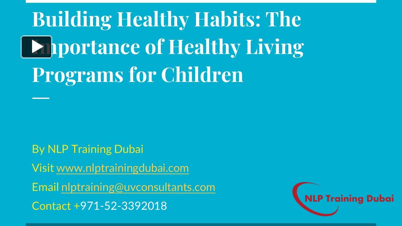 Healthy Living Programs for Children presentation | free to download