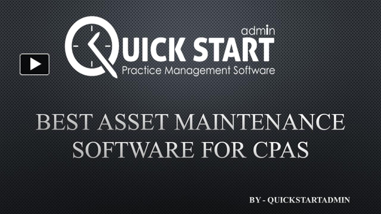 PPT – Top-rated Asset Management software for CPAs - QuickstartAdmin ...