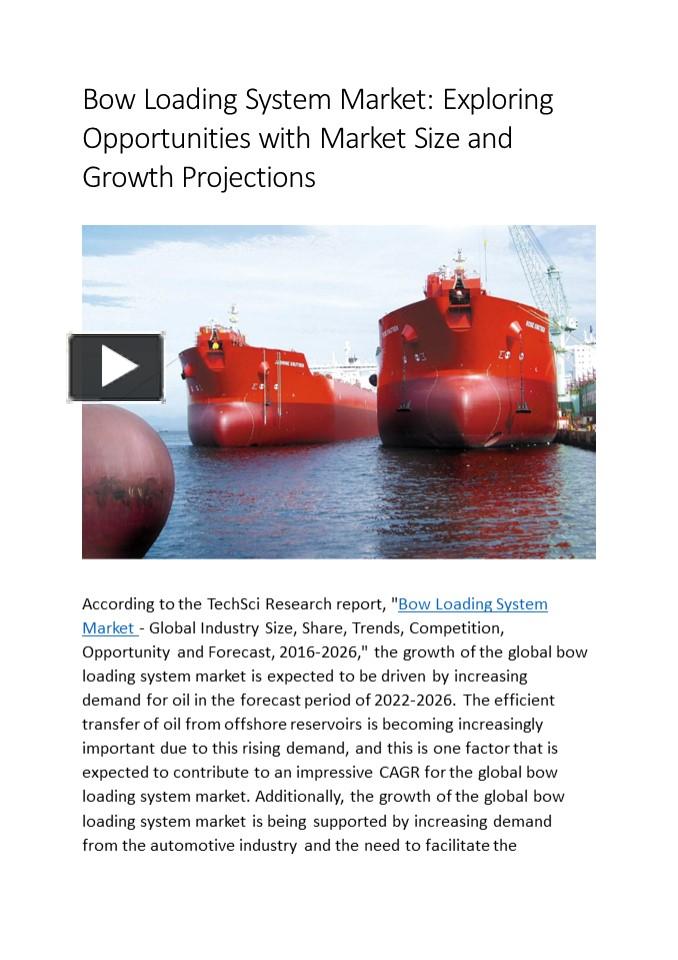 PPT – Bow Loading System Market: Exploring Opportunities with Market ...