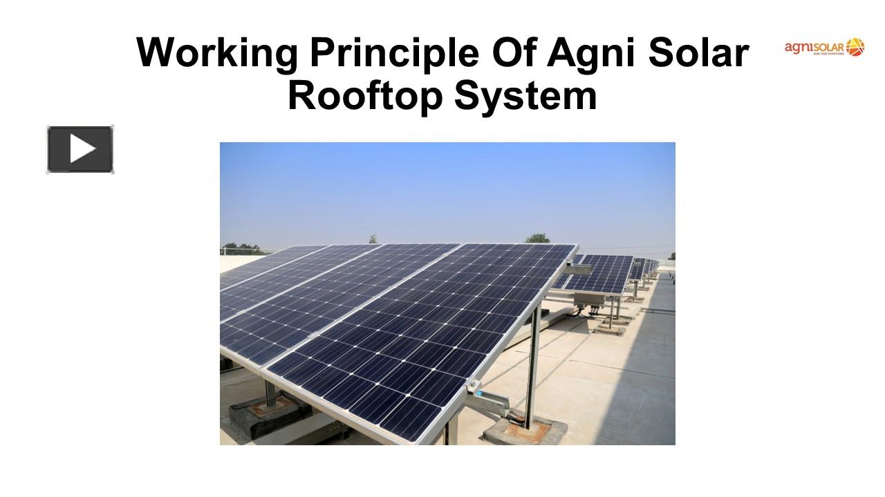 PPT – Working Principle Of Agni Solar Rooftop System PowerPoint ...