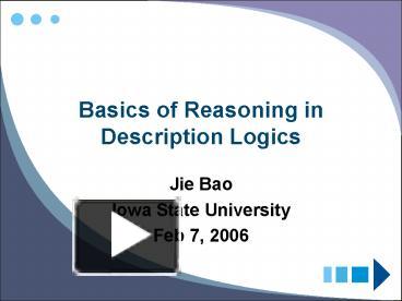 PPT – Basics of Reasoning in Description Logics PowerPoint presentation ...