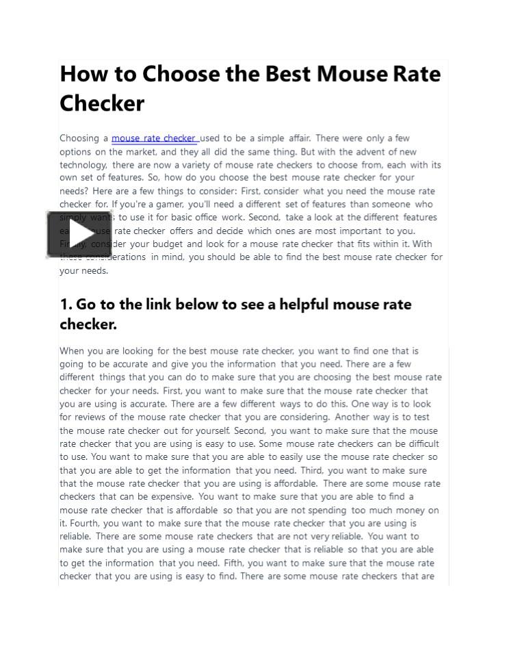 PPT – mouse scroll speed test PowerPoint presentation | free to ...