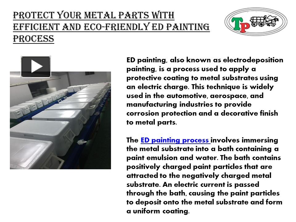 Protect Your Metal Parts with Efficient and Eco-Friendly ED Painting ...