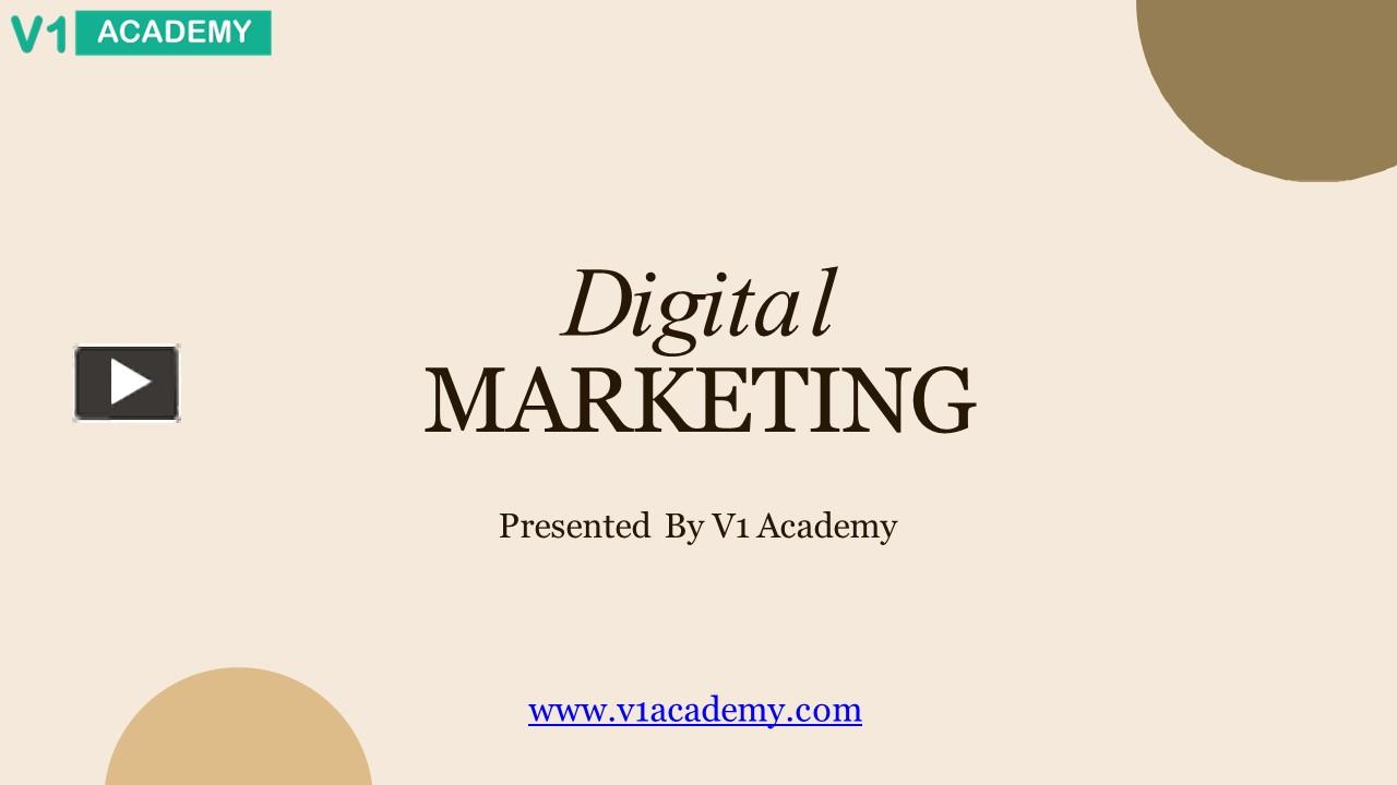 PPT – Digital Marketing Courses at V1 Academy PowerPoint presentation ...