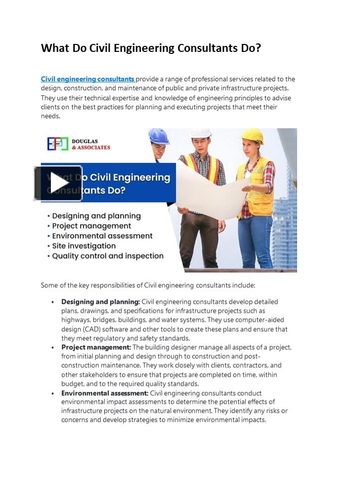 PPT – What Do Civil Engineering Consultants Do? PowerPoint presentation ...
