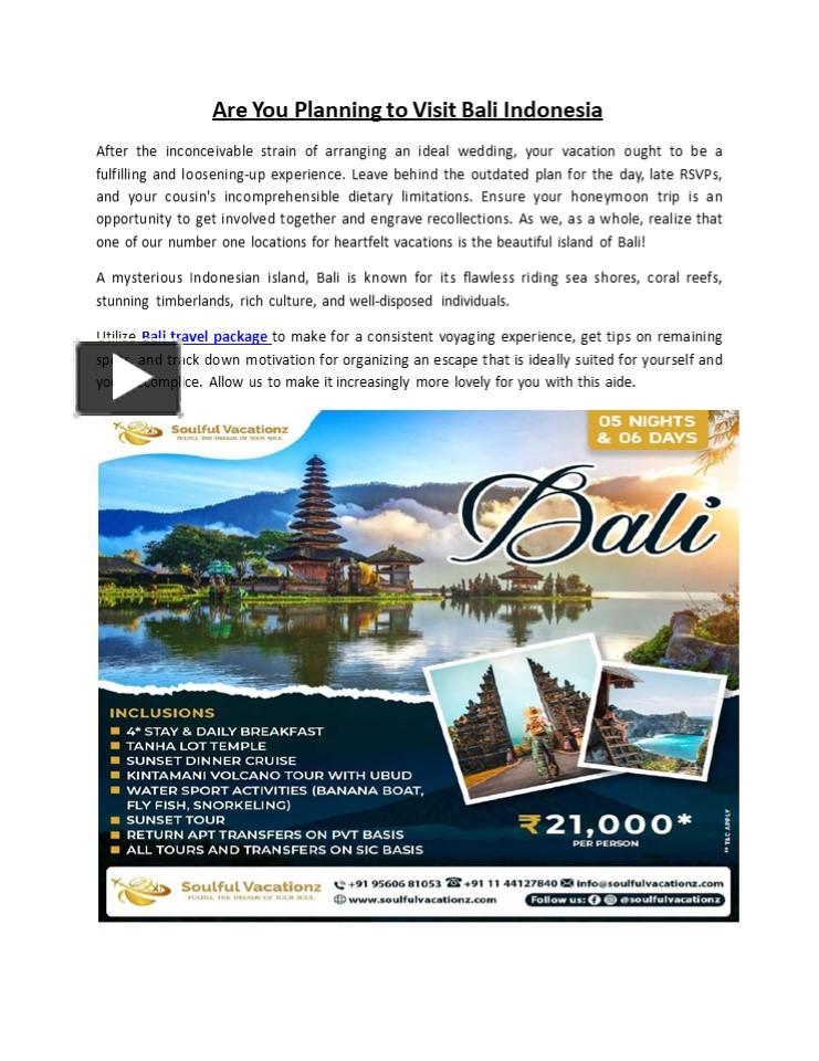 PPT – Are You Planning to Visit Bali Indonesia PowerPoint presentation ...