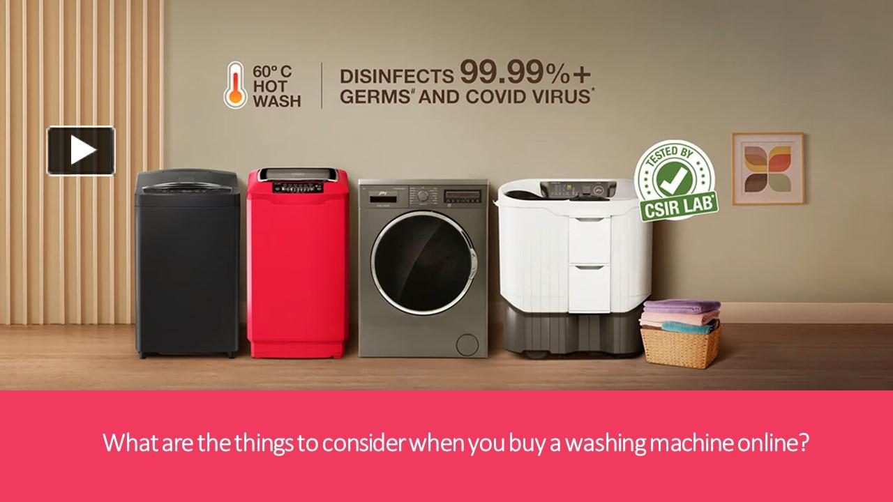 What are the things to consider when you buy a washing machine online ...