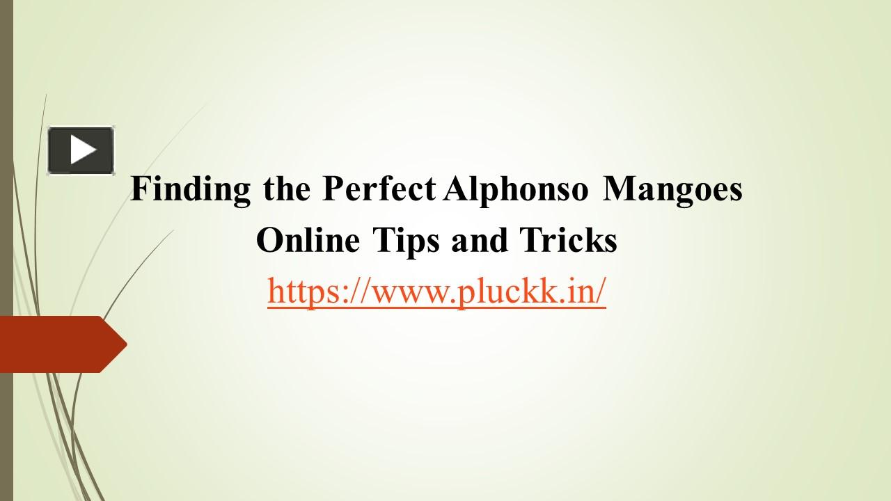 PPT – Finding the Perfect Alphonso Mangoes Online: Tips and Tricks ...